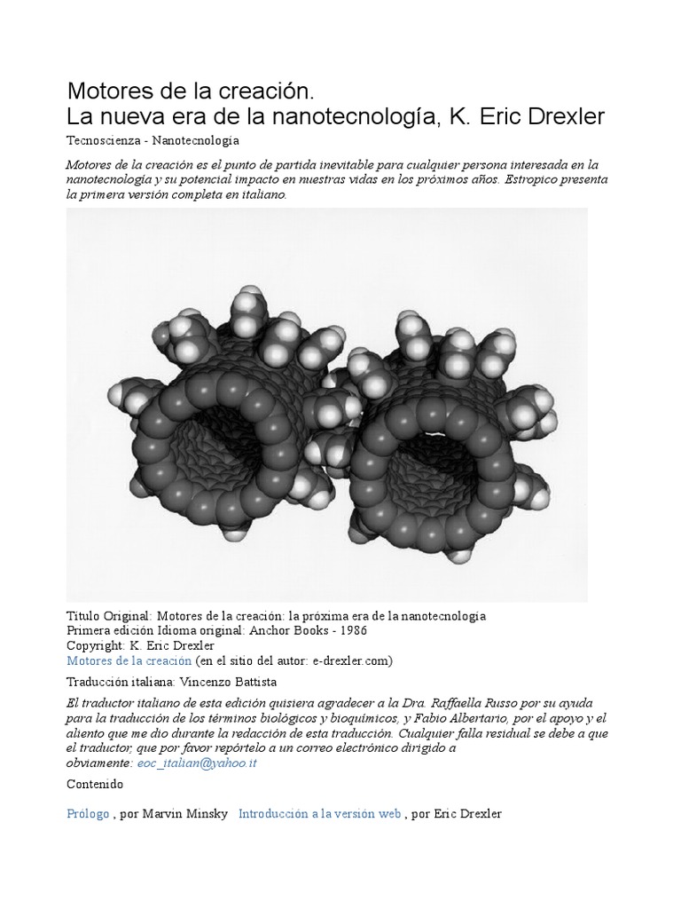 Eric Drexler - Motores de La Creacion | PDF | Proteínas | Moléculas