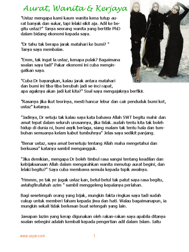 Aurat Wanita & Kerjaya | PDF