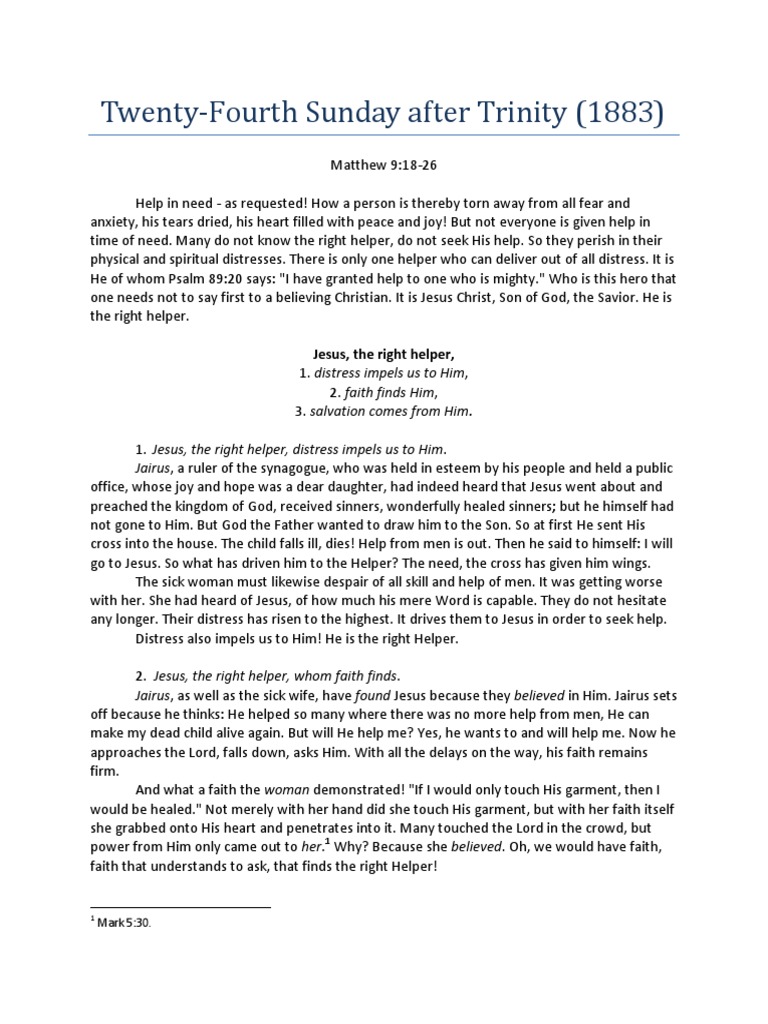 Twenty-Fourth Sunday After Trinity (1883) | PDF | Jesus | Religious ...
