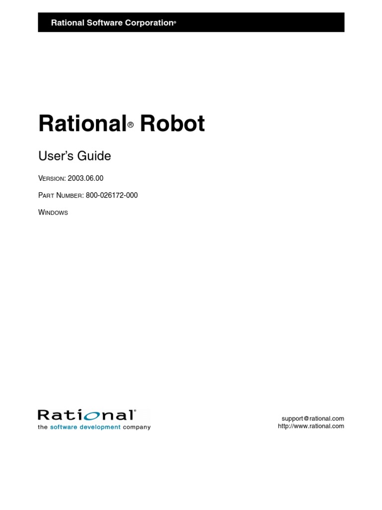 Rational Robot PDFfile | PDF | Microsoft Windows | Software