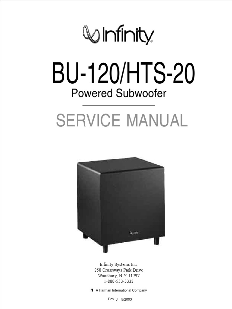 Infinity BU-120/HTS-20 Powered Subwoofer Service Manual | PDF ...