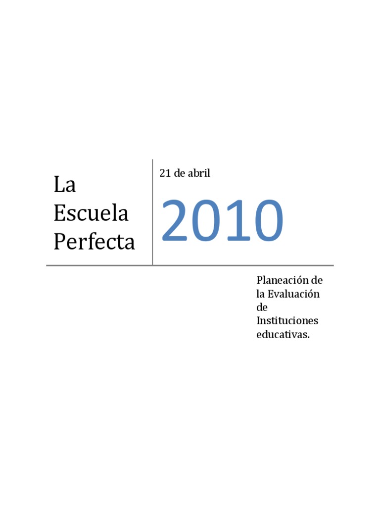La Escuela Perfecta | PDF | Homo Sapiens | Aprendizaje