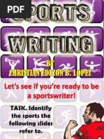 Sports Writing Sample | PDF | Student Sport | Sports