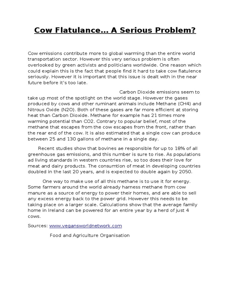 Cow Problem | PDF | Radiation | Methane