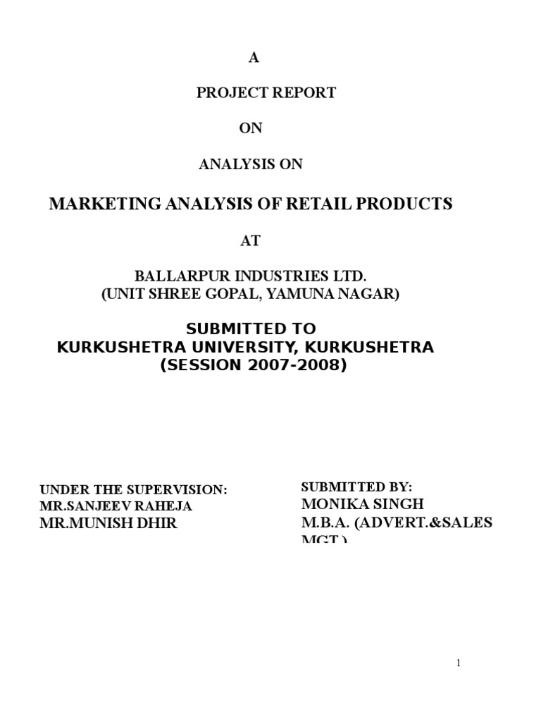 Retail Product | PDF | Retail | Paper