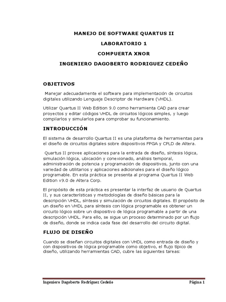 Implementación de Compuerta XNOR en VHDL | PDF | Vhdl | Compilador
