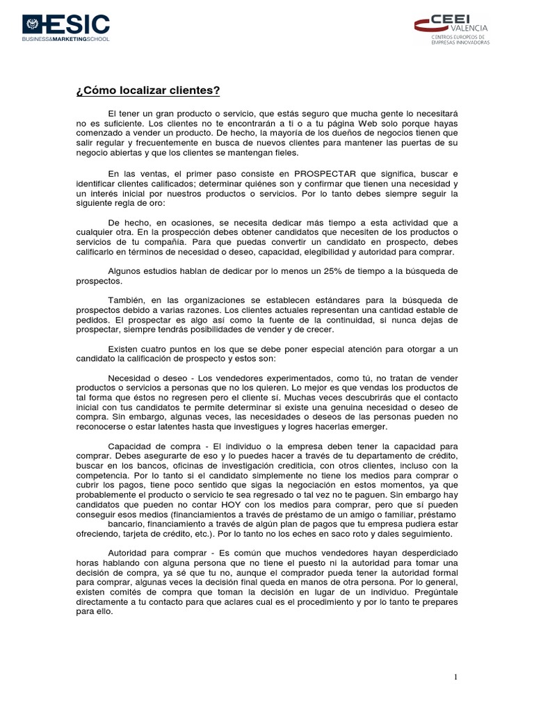 Identificación y tipos de clientes | PDF | Blog | Marketing