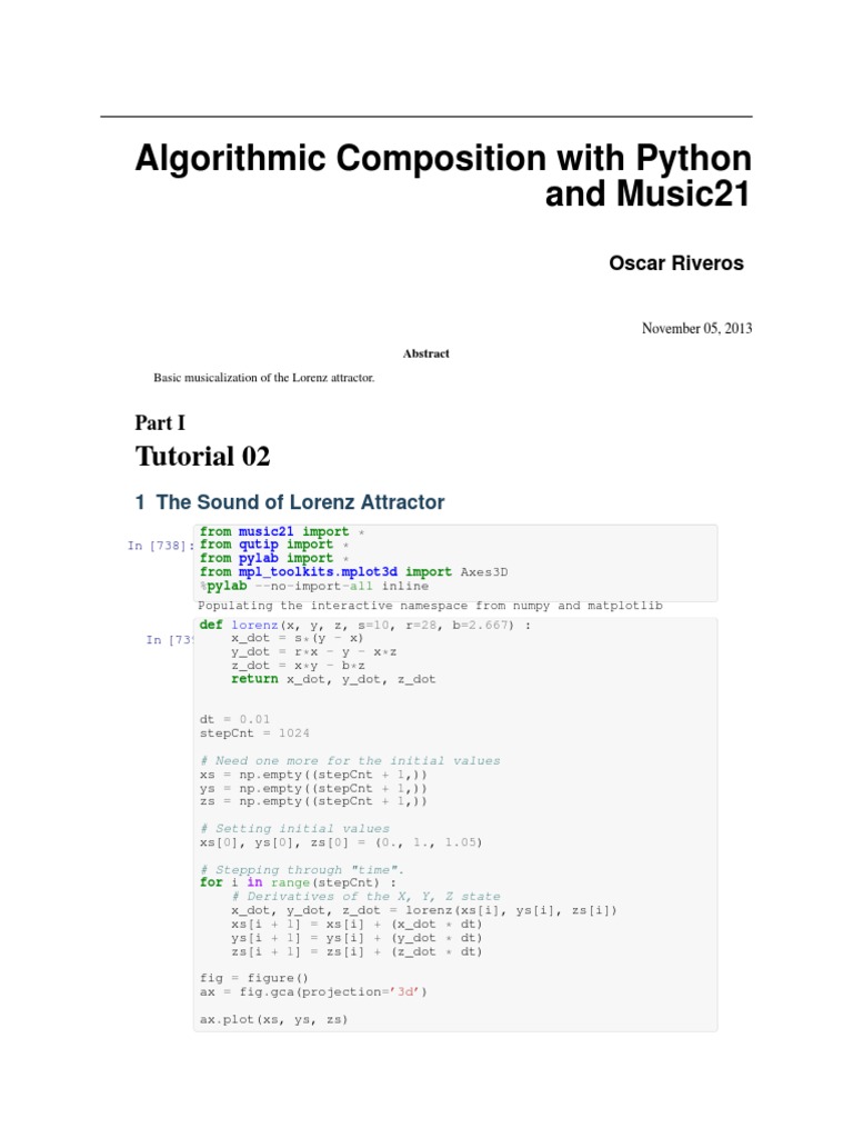 Algorithmic Composition With Python and Music21 - Tutorial 02 - The ...