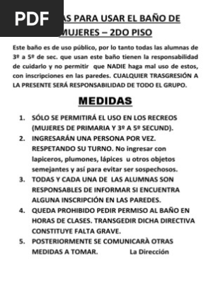 Reglas Del Baño