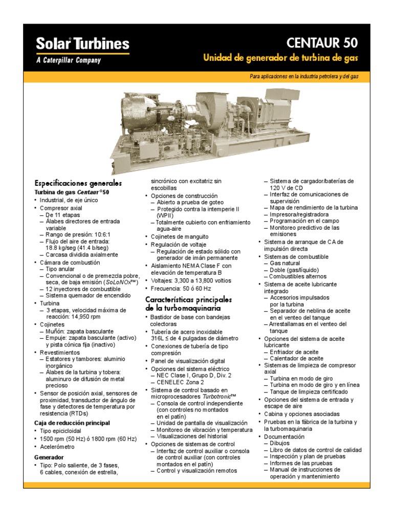 Solar Centaur 50 | PDF