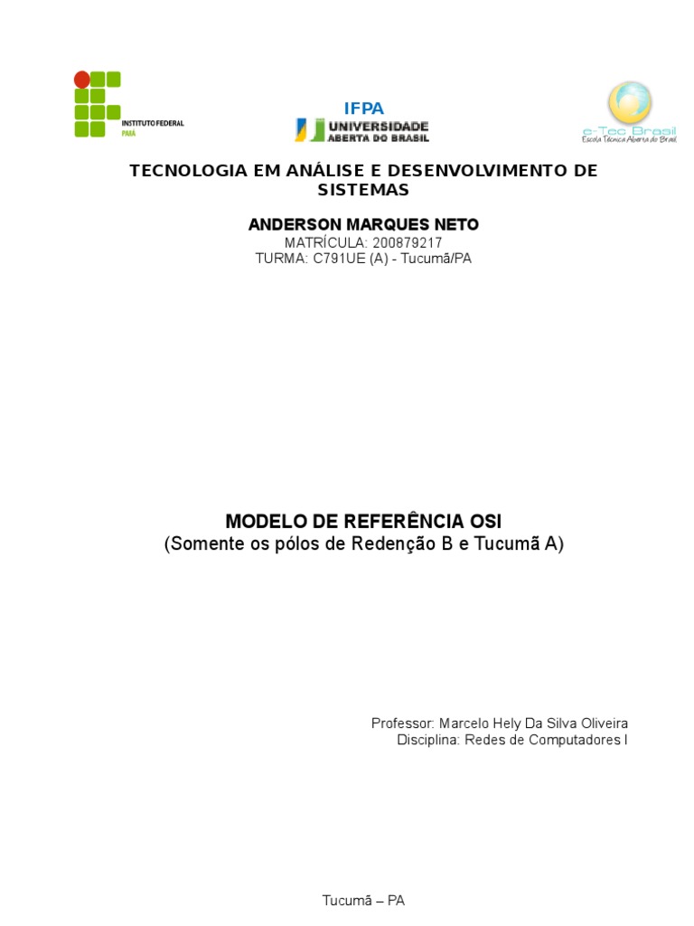 Modelo de Referência OSI | PDF