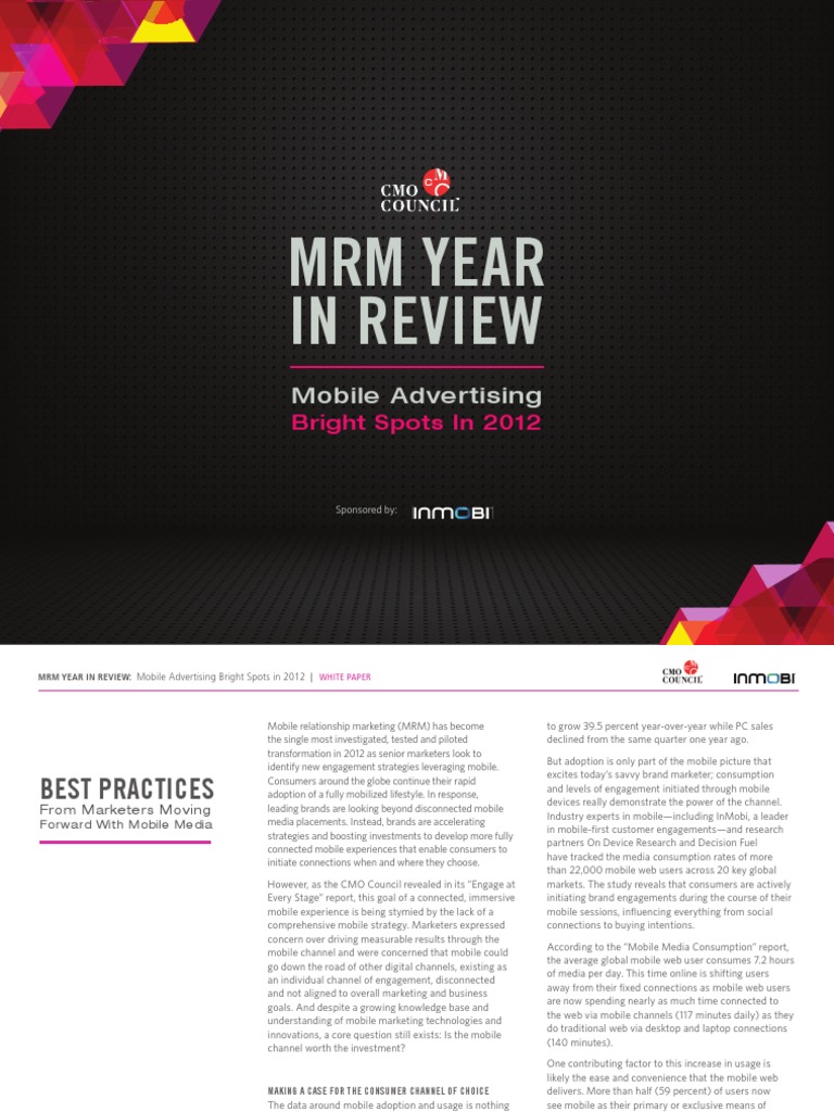537 MRM Year in Review - Mobile Advertising Bright Spots in 2012 - Full ...
