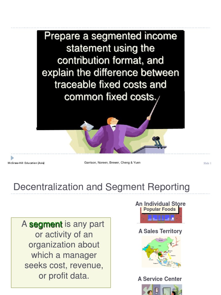 Segment Income Statement Reporting Fixed and Variable Costing Part 1 ...