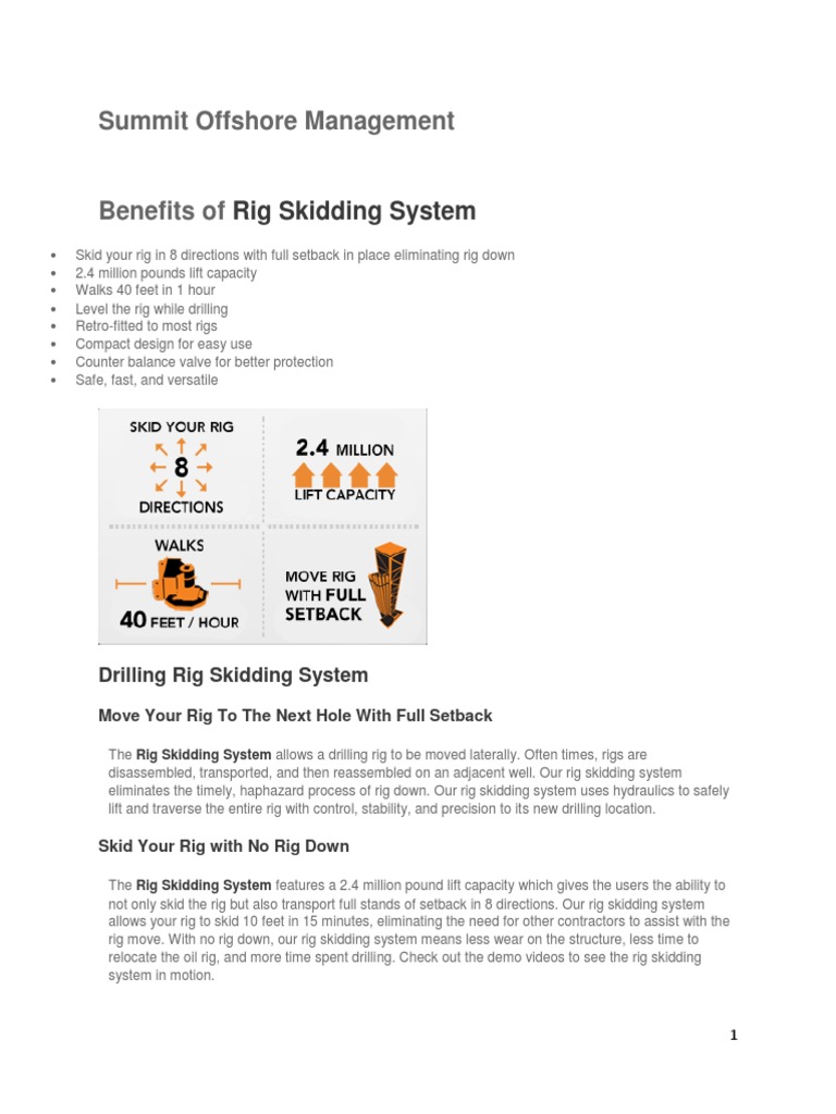 Rig Skidding System PDF | PDF