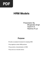 HRM Models | PDF | Human Resource Management | Strategic Management