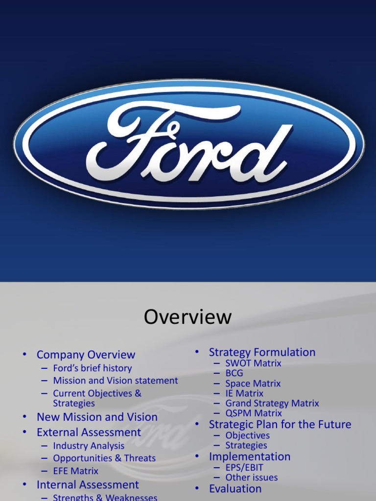 Ford Presentation | PDF | Ford Motor Company | Car
