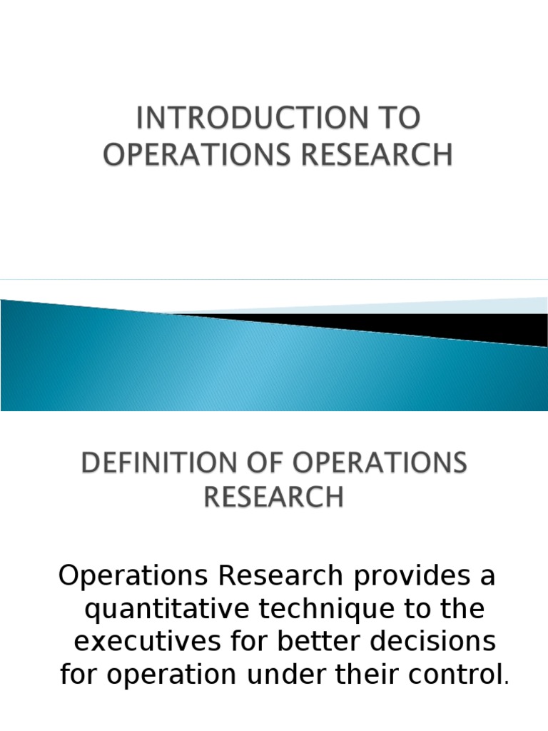 Introduction To Operations Research | PDF | Linear Programming | Operations Research