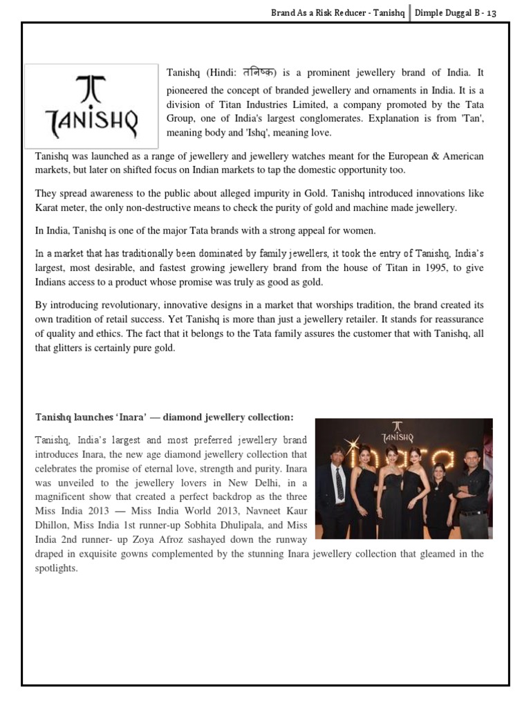 Tanishq | PDF | Jewellery | Brand