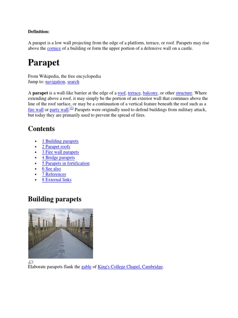 Parapet | PDF | Architectural Design | Architecture
