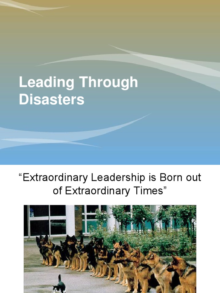 Leadership in Disasters Presentation 21.11 | PDF | Leadership ...