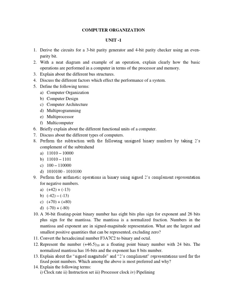Co QB | PDF | Binary Coded Decimal | Instruction Set