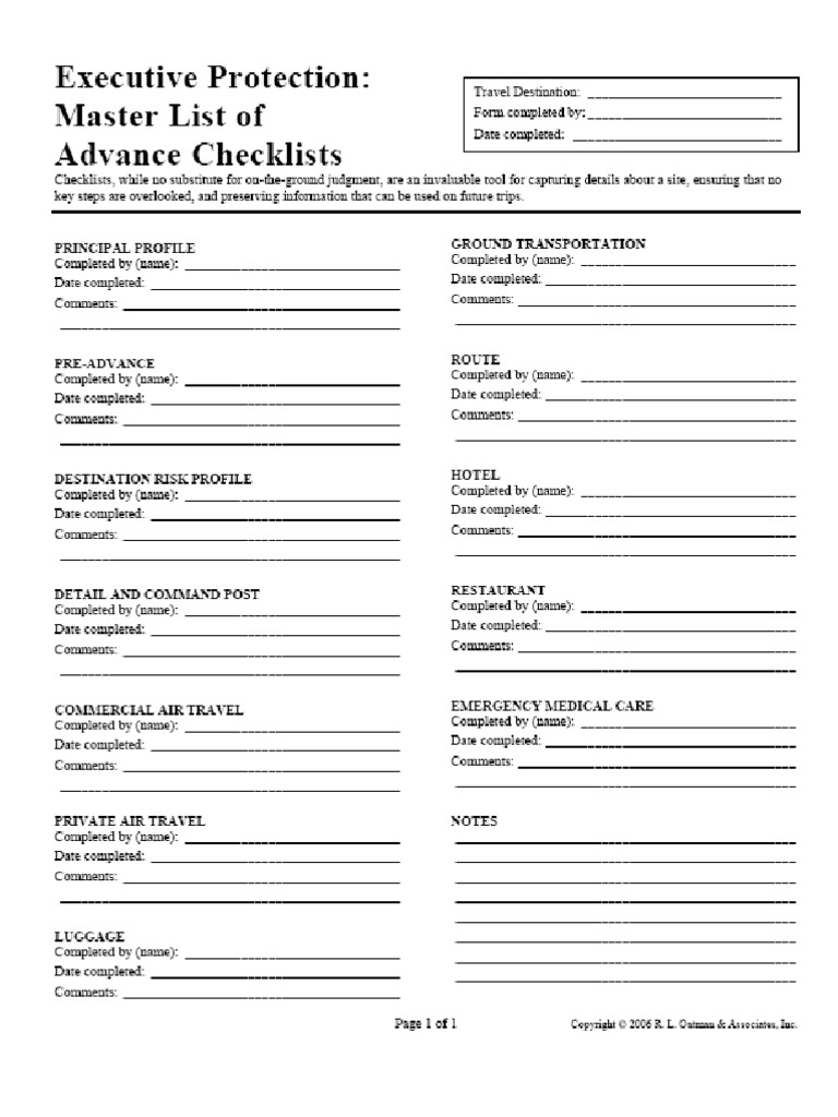 EP Master Checklists | PDF