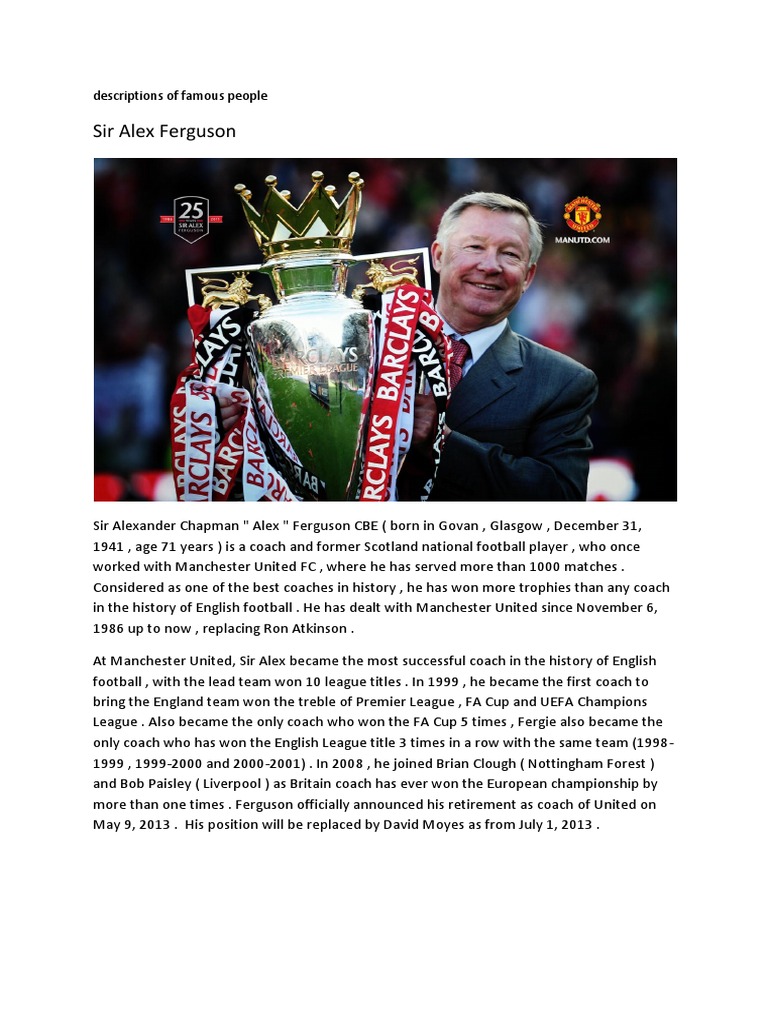 Descriptions of Famous People | PDF | Cats | Manchester United F.C.