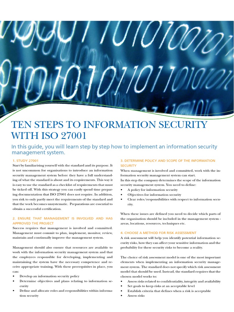 !! Ten Steps To Information Security | PDF | Information Security ...