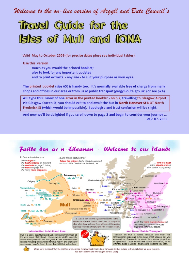 Mull Area Trasport Guide | PDF | Transport | Nature