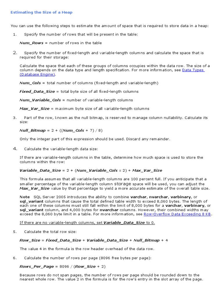 Estimating The Size of A Heap | PDF | Byte | Array Data Structure