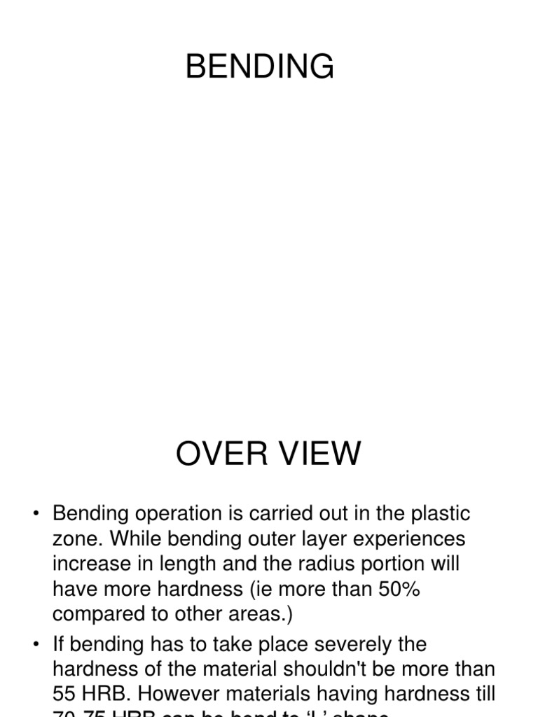 Bending and Drawing Process Overview | PDF | Bending | Stress (Mechanics)