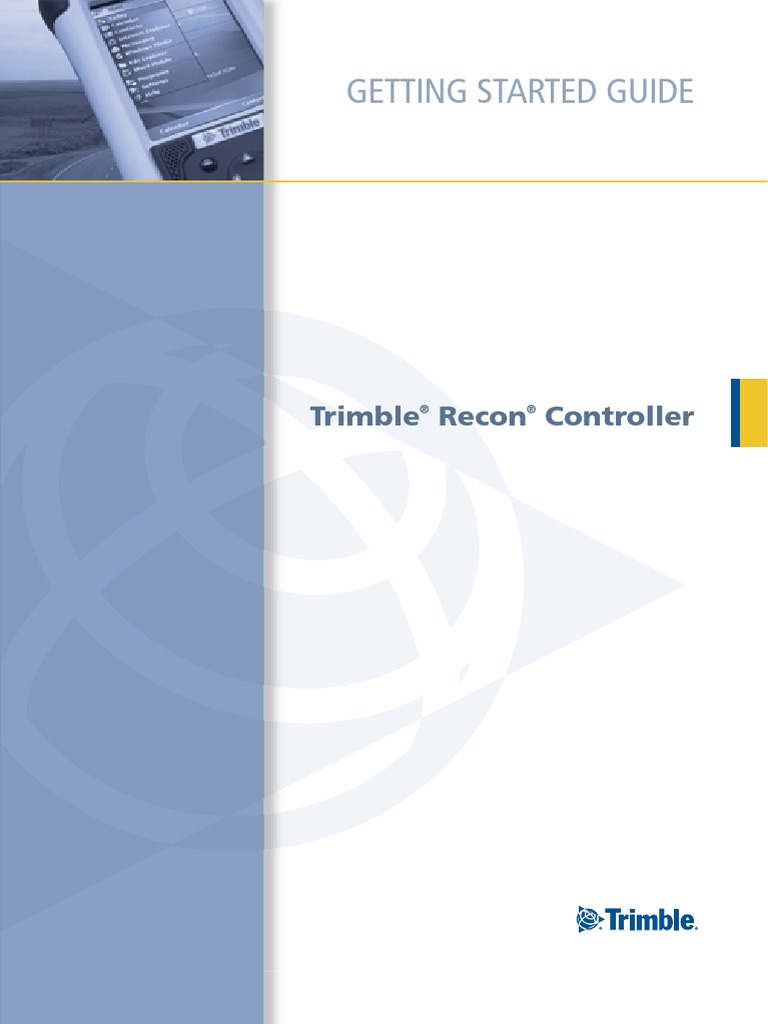 Getting Started Guide: Trimble Recon Controller | PDF | Bluetooth | Personal Computers