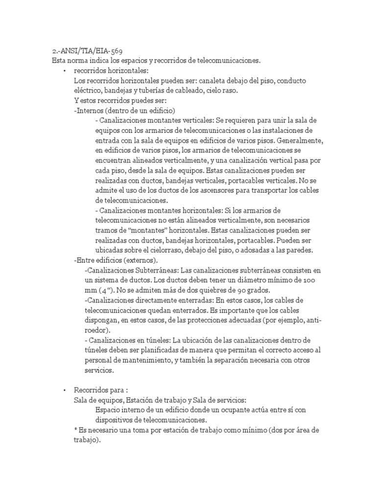 Ansi-Eia-Tia 569 | PDF | Telecomunicación | Redes de computadoras
