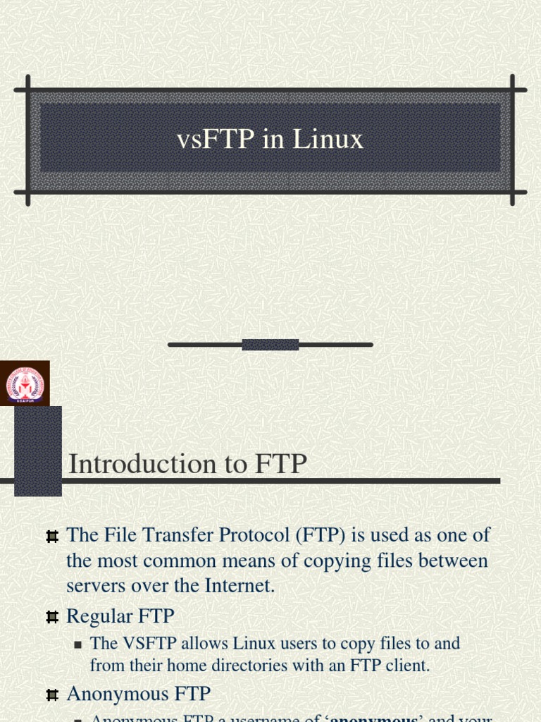 VSFTP in Linux | PDF | File Transfer Protocol | System Software