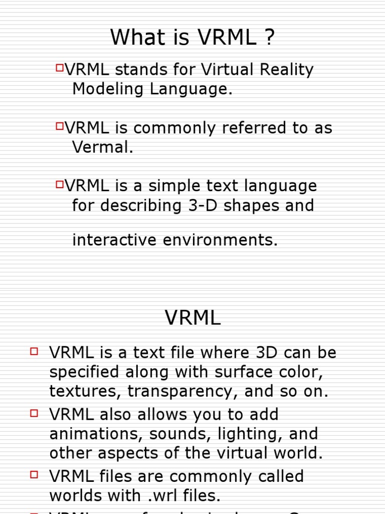 VRML Power Point | PDF | Software | Computing