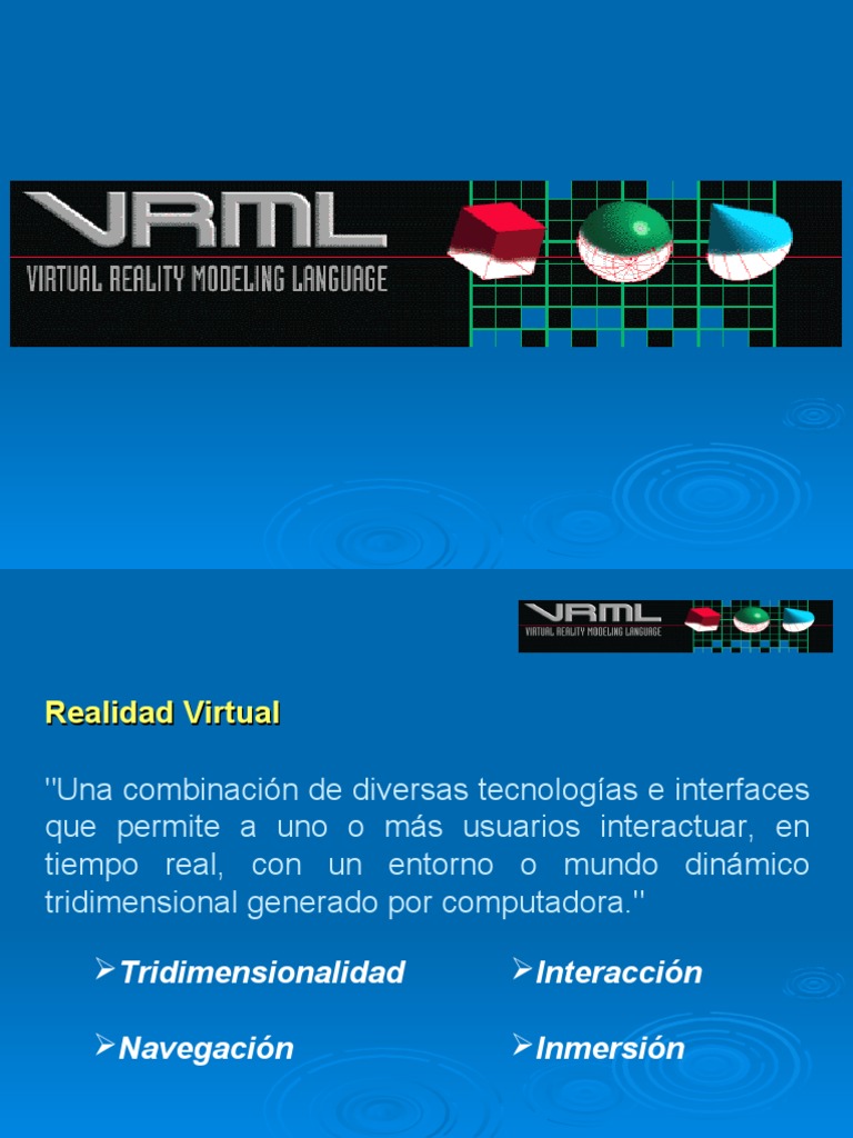 VRML | PDF | Java (lenguaje de programación) | Lenguaje de programación