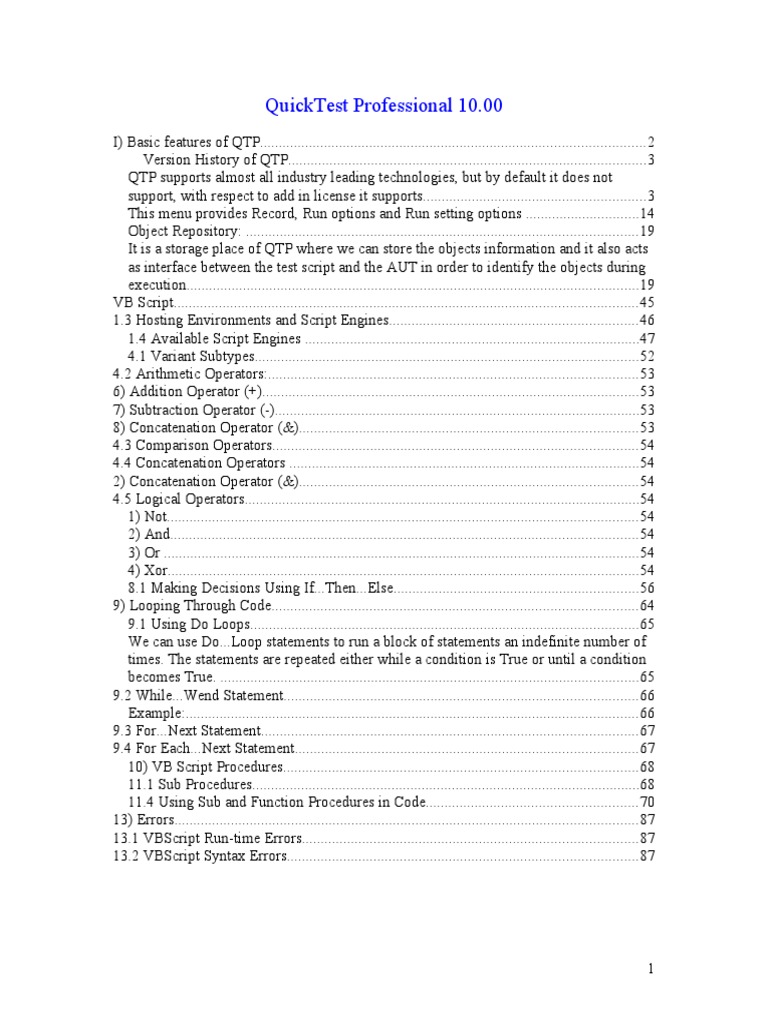 Learn QTP | Download Free PDF | Business | Computing And Information Technology