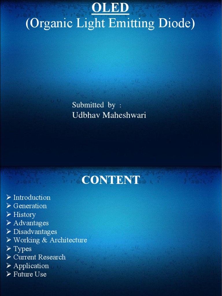 Ol ED | PDF | Oled | Light Emitting Diode