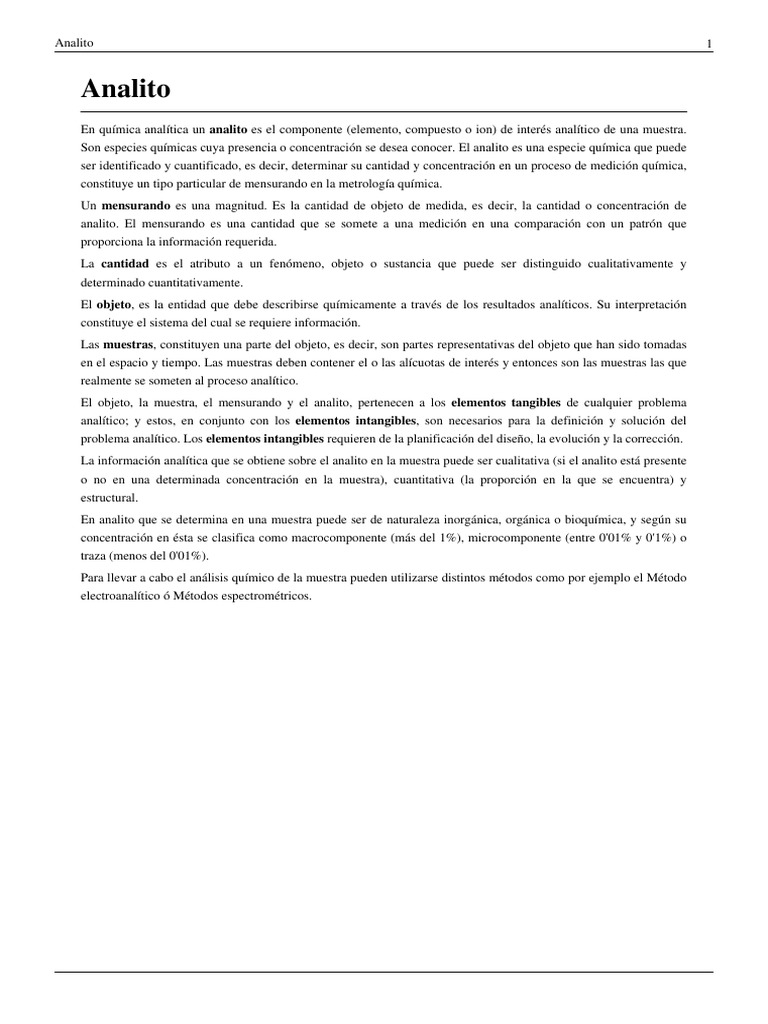 Analito PDF | PDF