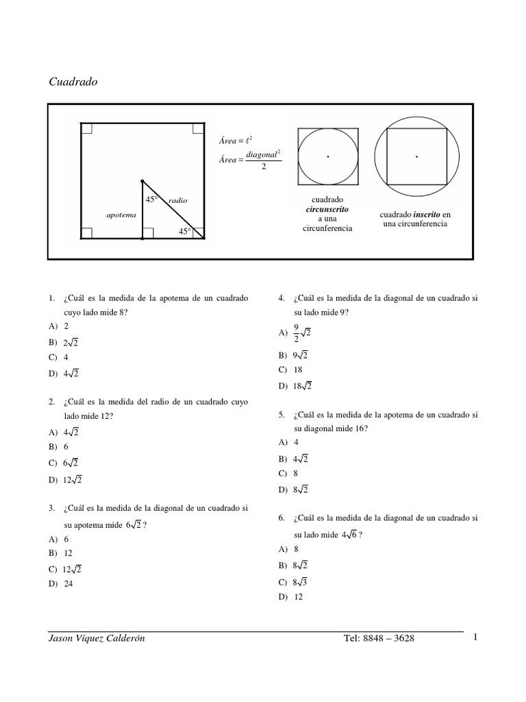 Cuadra Do | PDF | Radio | Geometría Elemental
