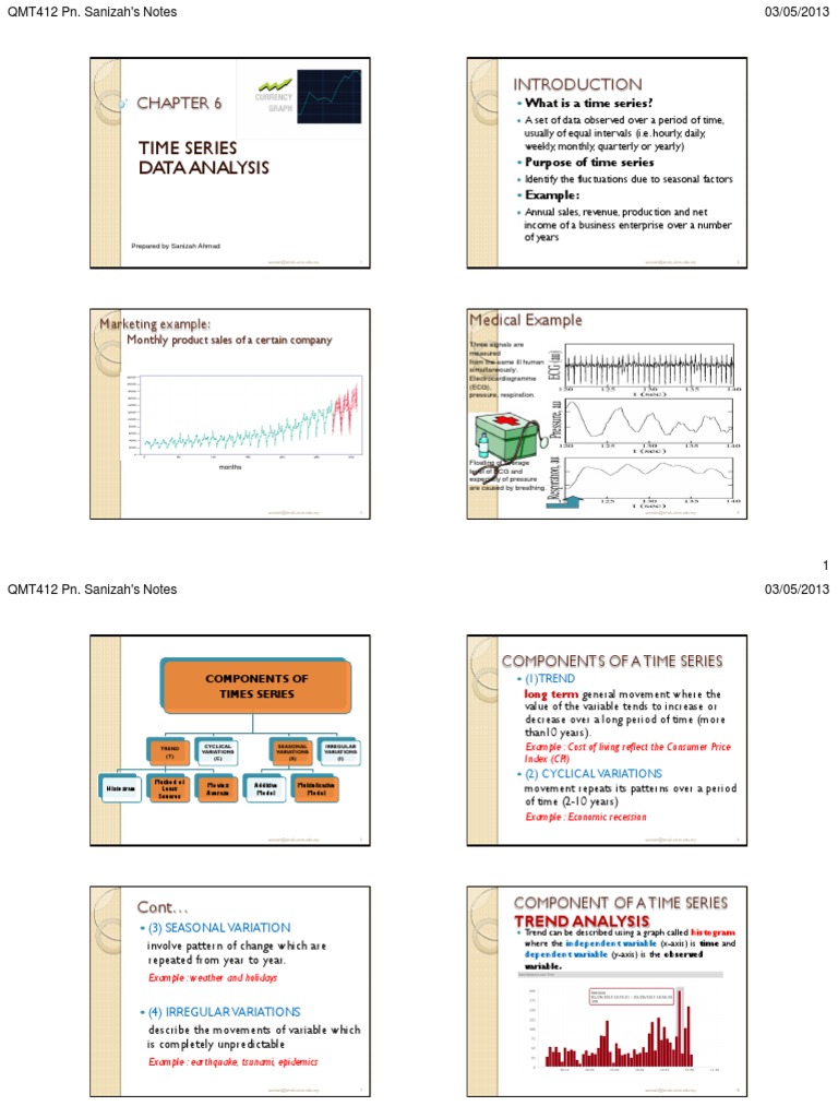 CHAPTER 6 - Time Series Analysis PDF | PDF | Seasonality | Time Series