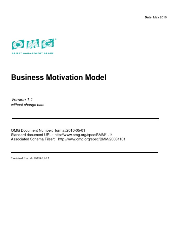 Business Motivation Model, V1.1 | PDF