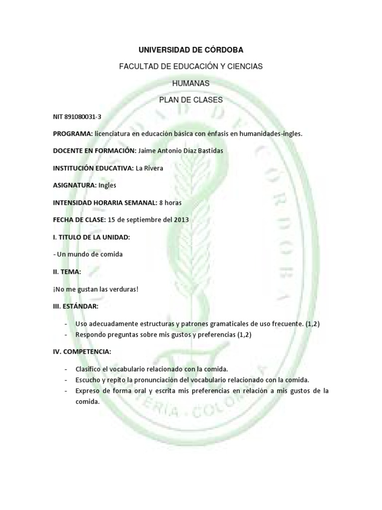 Lesson Plan # 1 - I Like.. | PDF | Lectura (proceso) | Maestros