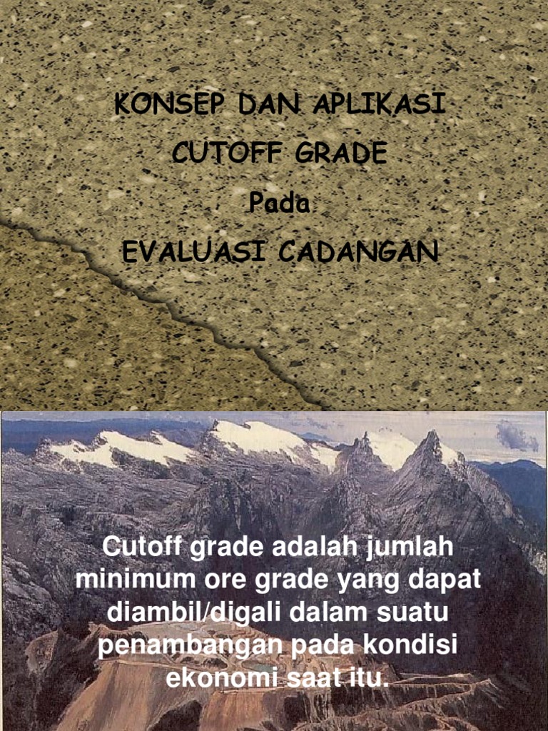 Cutoff Grade | PDF