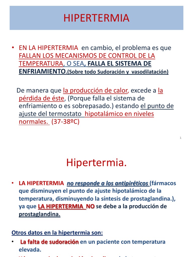 HIPERTERMIA | Ciencias de la Salud | Bienestar | Prueba gratuita de 30 ...