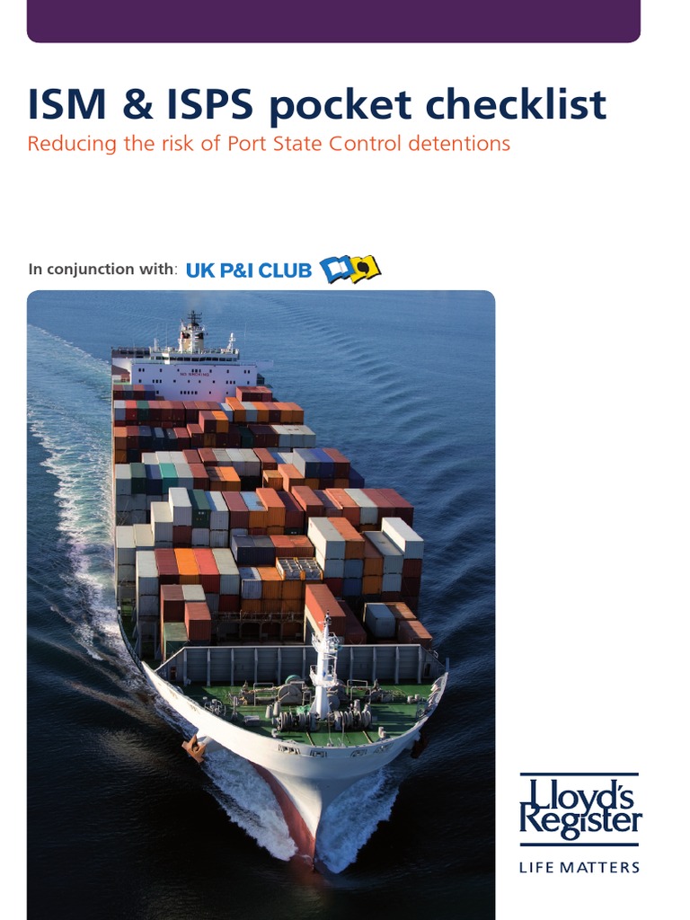 ISM and ISPS Checklist | PDF | Logistics | Shipping