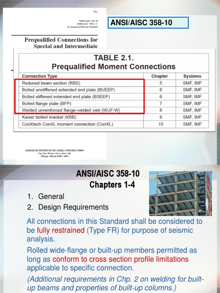 Short Course IMF and SMF Connection | PDF | Structural Steel | Beam ...