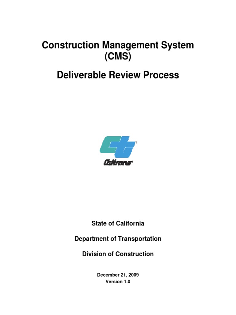 CMS Deliverable Review Process PDF | PDF | Business Process | Databases