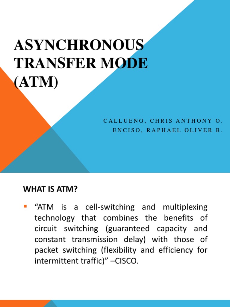 Asynchronous Transfer Mode | PDF