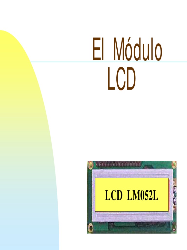 Módulo LCD: Conexiones y Comandos | PDF | Poco | Pantalla de cristal ...